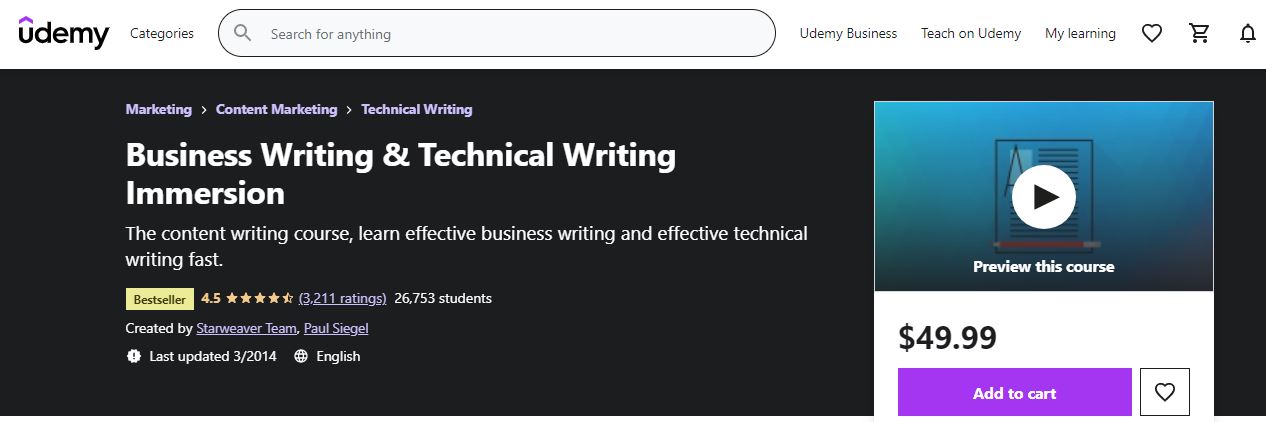 Best Business Writing Courses for 2023 | Technical Writer HQ